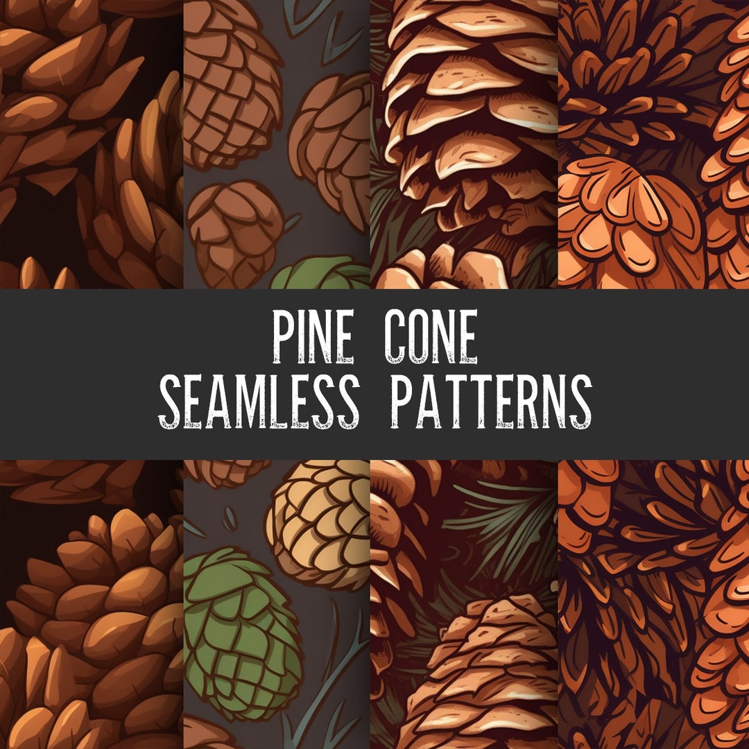 Pine Cone Digital Paper - SEAMLESS - Plant Backgrounds - 4 Designs ...