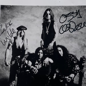 1991 OZZY OSBOURNE AUTOGRAPHED Photo Zakk Wylde Randy Castilo and ...