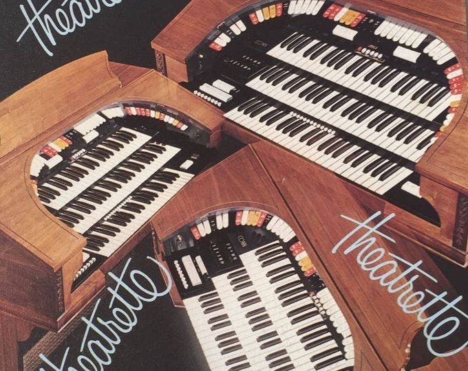 Vintage CONN ORGAN - Theatrette 580 Fold Out BROCHURE Organs Mod ...
