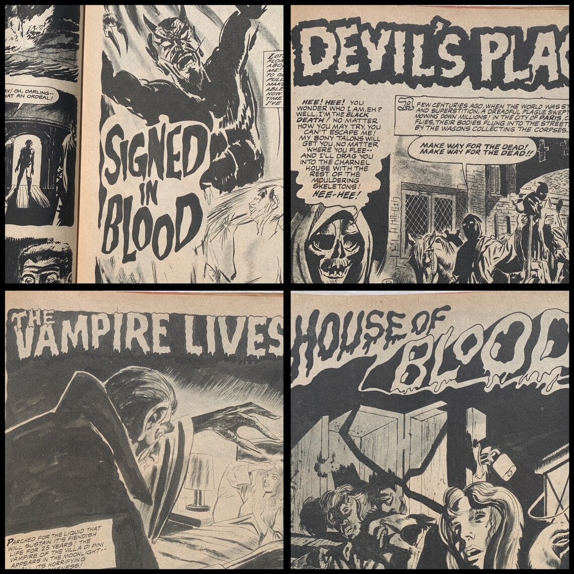 TERROR TALES 1977 Eerie Publications HORROR Comic Book Ghoul Satan ...