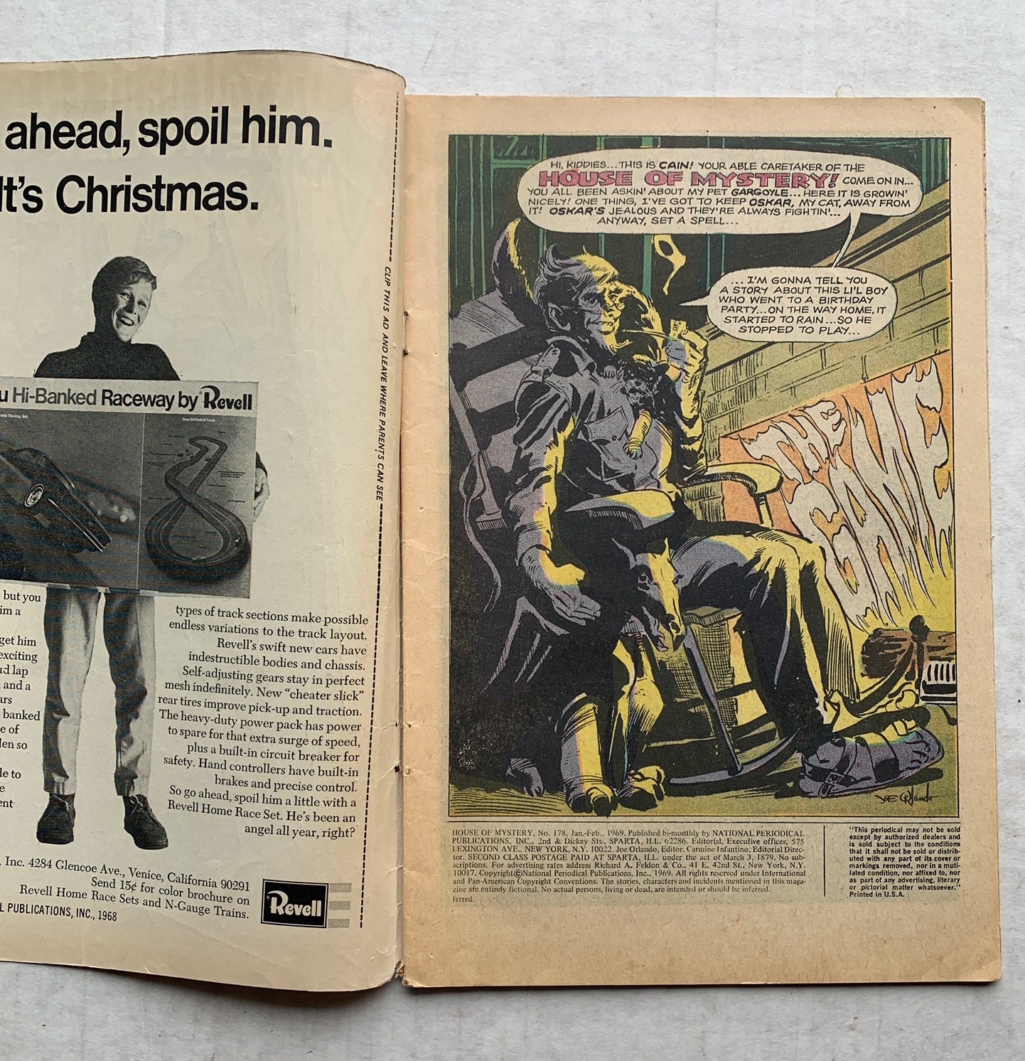 1969 HOUSE OF MYSTERY 178 D.C. Comic Book Neal Adams Joe Orlando Sergio ...