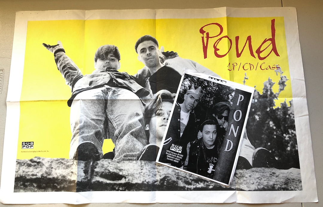 POND - 1993 SUB POP Poster and Press Booklet - Portland Rock Shoegaze ...