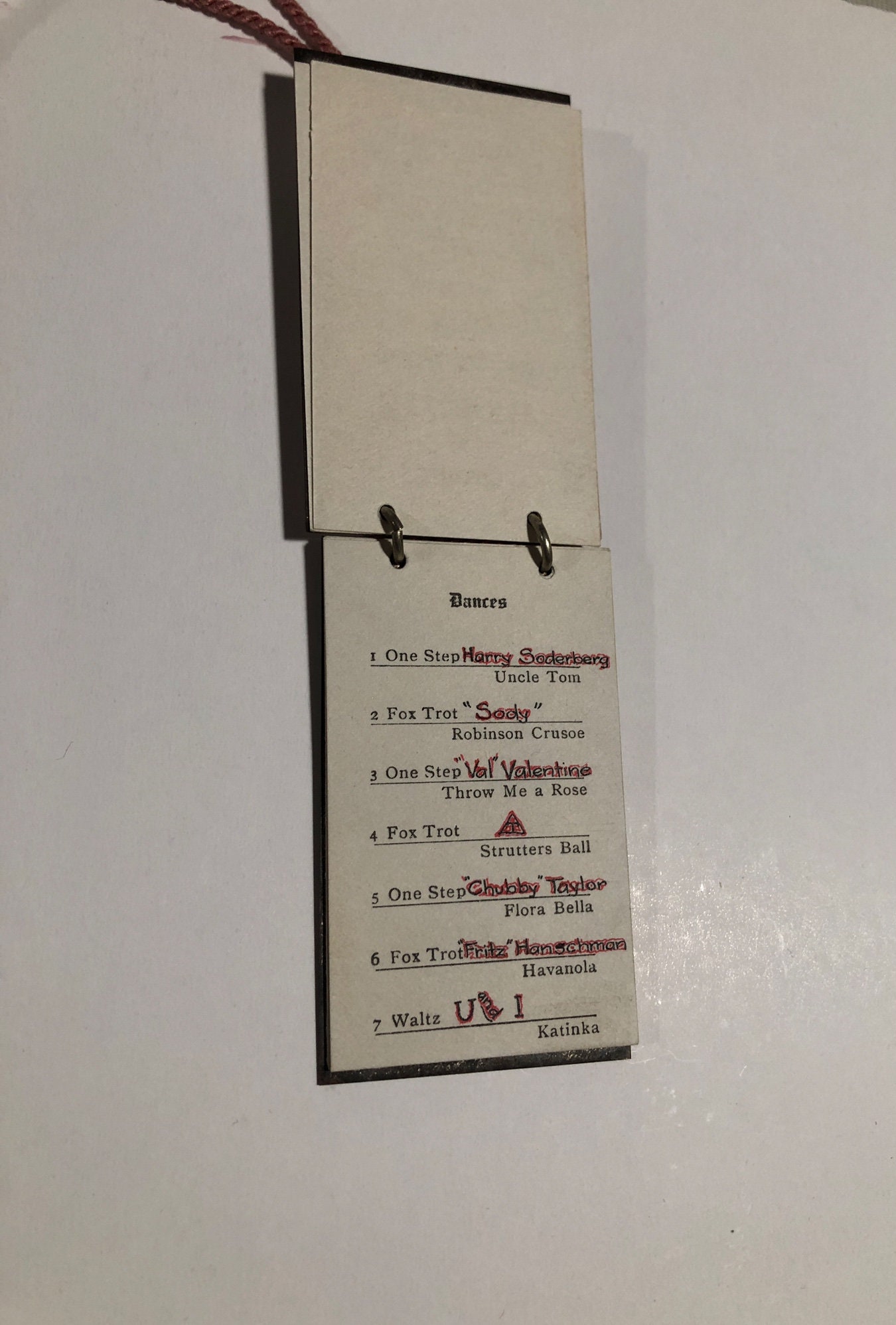 1917 TRIANGLE FRATERNITY Dance Card Fraternal Antique Illinois ...