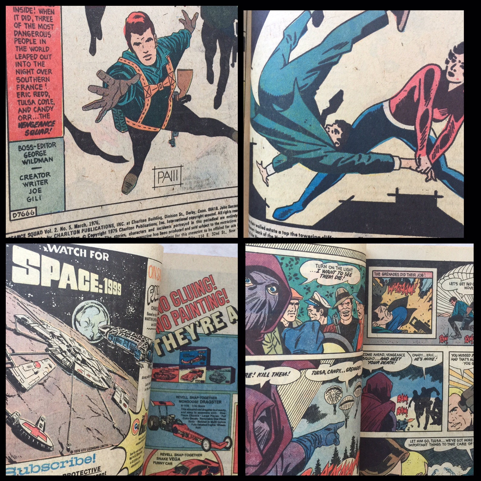 5 VENGEANCE SQUAD 1970's Secret Agent COMIC Books 2 Thru - Etsy