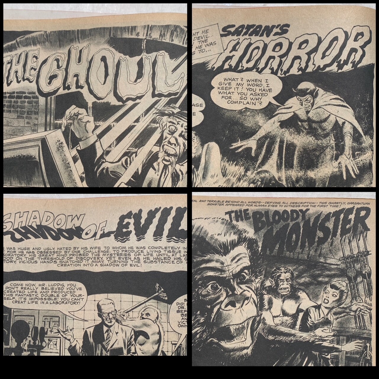 TERROR TALES 1977 Eerie Publications HORROR Comic Book Ghoul Satan ...