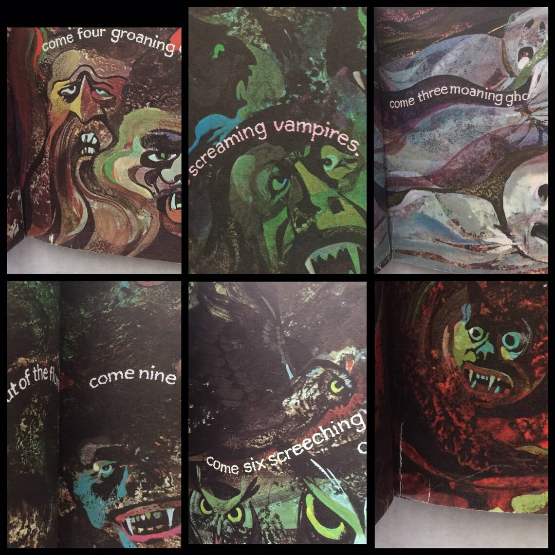 1970 SPOOKY STORY Mod Children's BOOK Great Illustrations - Evil ...