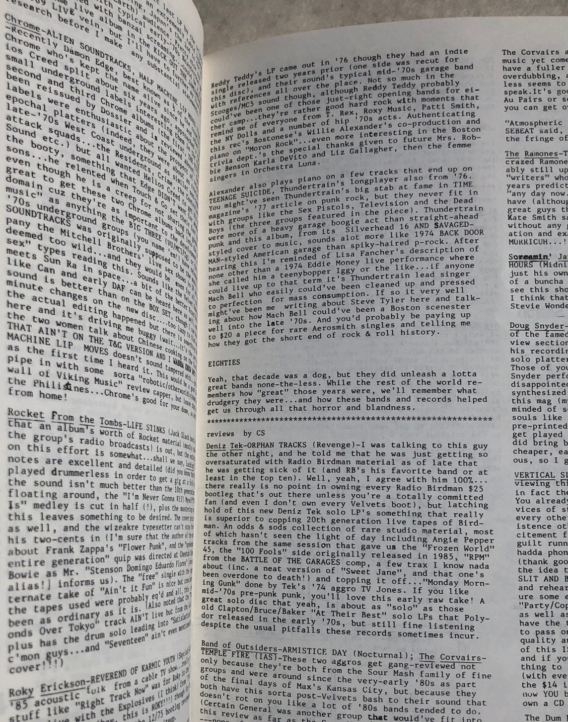 Black to Comm 1991 'zine STIV BATORS Link Wray Amon Duul Edgar Breau ...