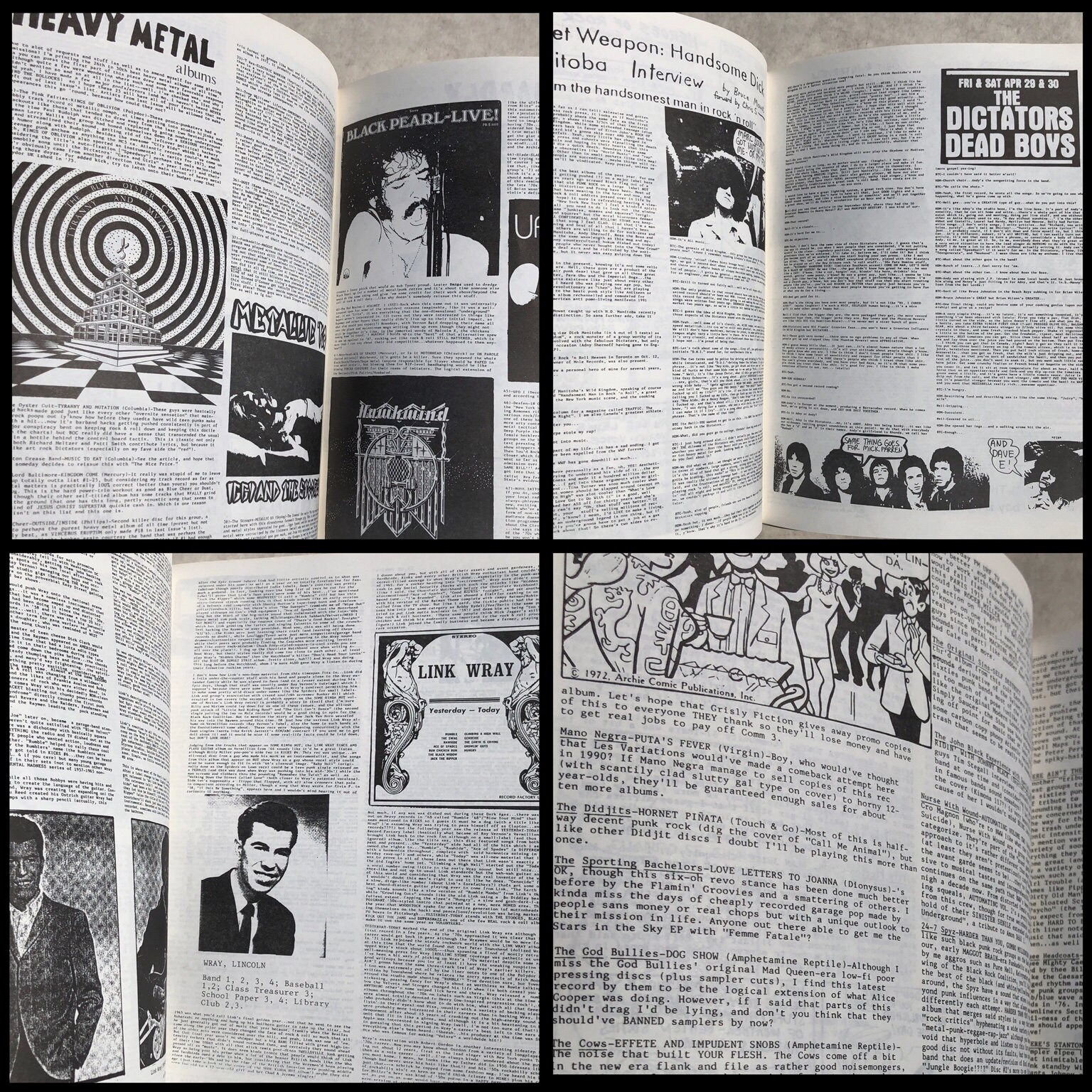 Black to Comm 1991 'zine STIV BATORS Link Wray Amon Duul Edgar Breau ...