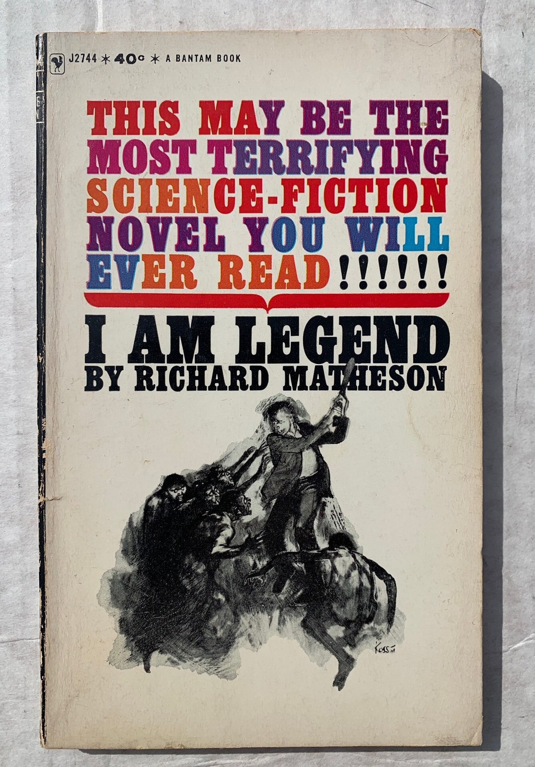 RICHARD MATHESON - I Am Legend 1964 Bantam Paperback BOOK Science ...