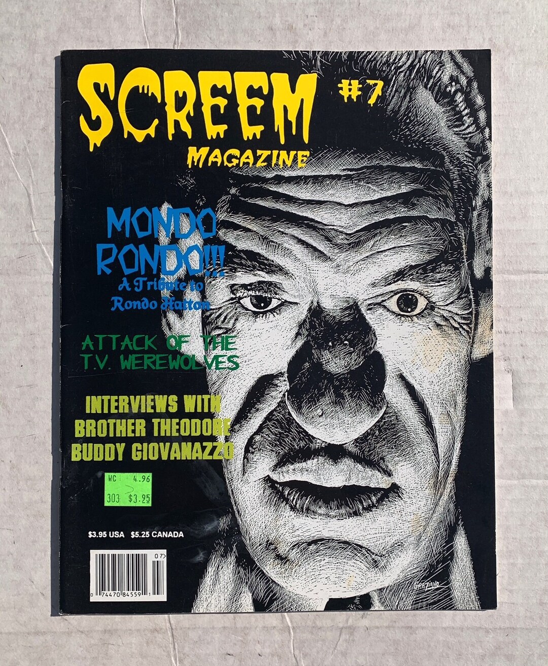 SCREEM HORROR FILM 1996 Magazine #7 Rondo Hatton Brother Theodore ...