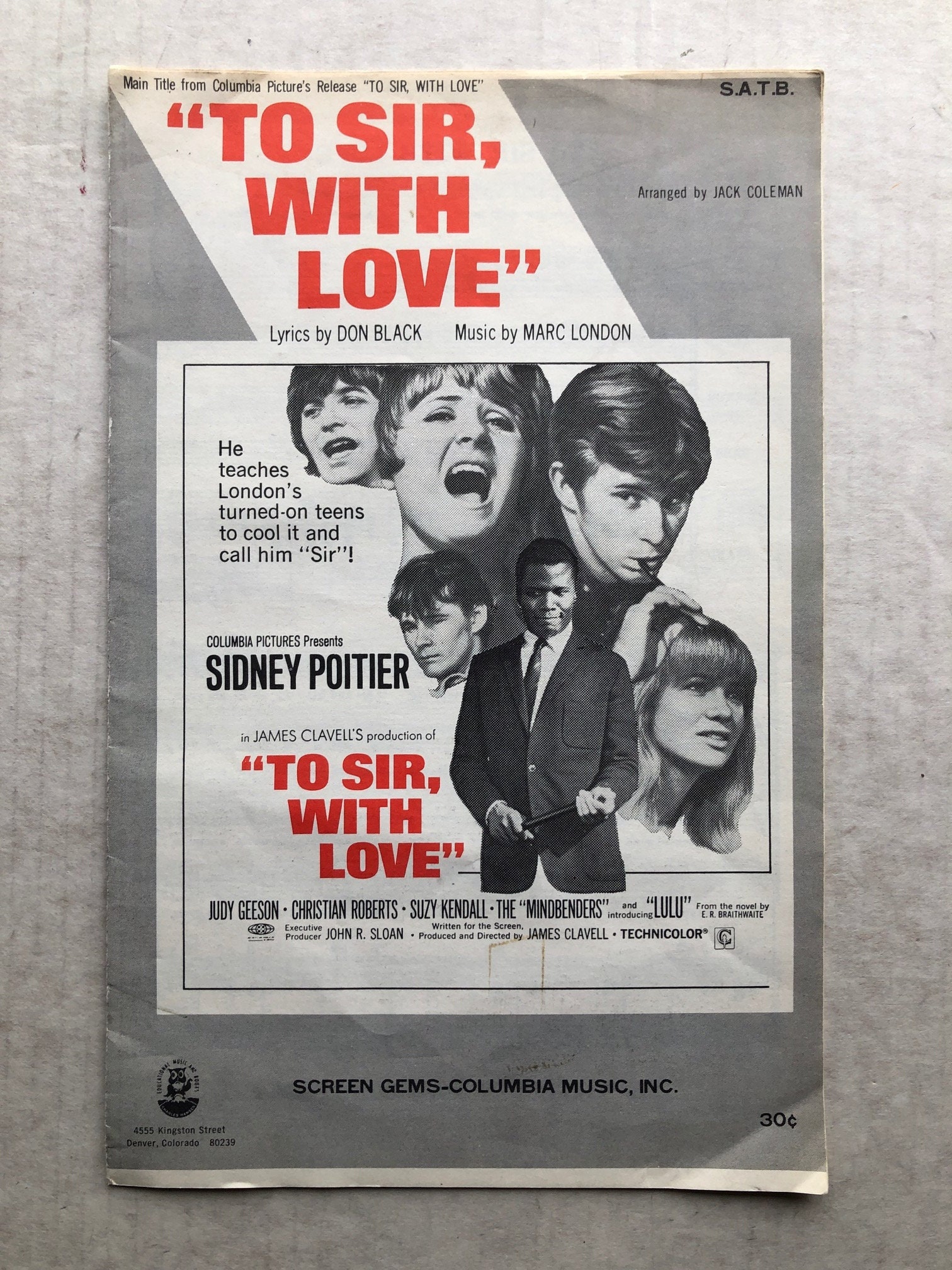 To Sir With Love Poster