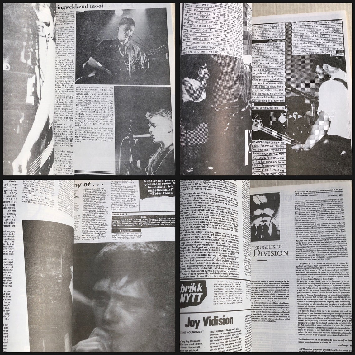 JOY DIVISION History in Cuttings 2 VOLUMES Original Mid-80's Books ...