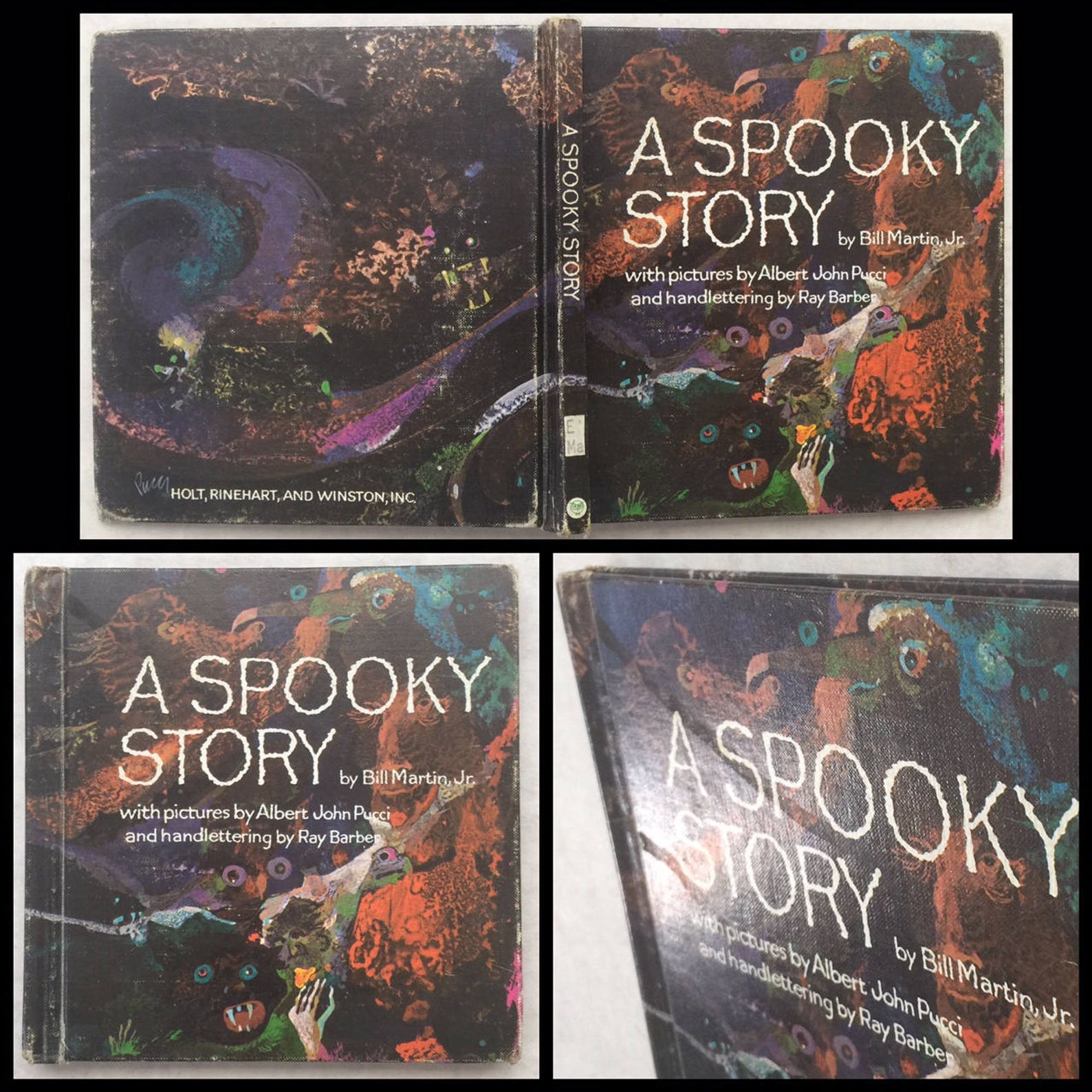 1970 SPOOKY STORY Mod Children's BOOK Great Illustrations - Evil ...