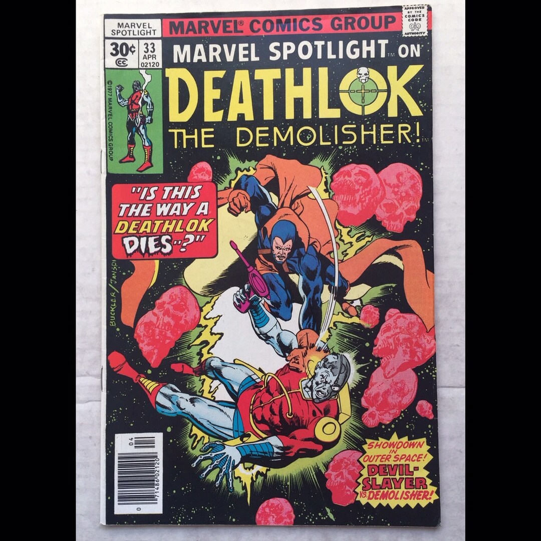 1977 DEATHLOK the Demolisher Marvel Spotlight #33 Comic Book Blue ...