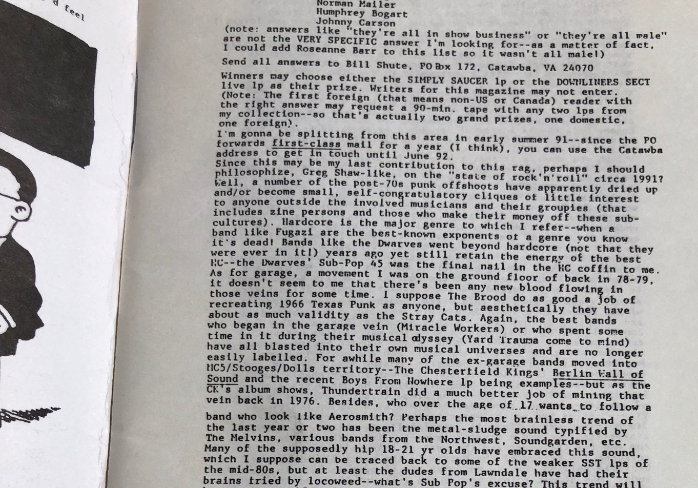 Black to Comm 1991 'zine STIV BATORS Link Wray Amon Duul Edgar Breau ...