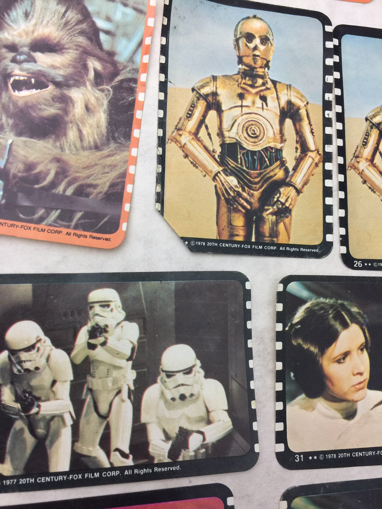 36 Original STAR WARS 1977 Stickers Han Solo Princess Leia Darth Vader ...