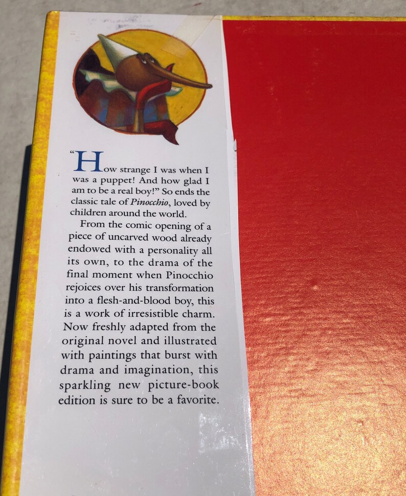 PINOCCHIO Italian Surreal Illustrated Children's Book Carlo Collodi ...