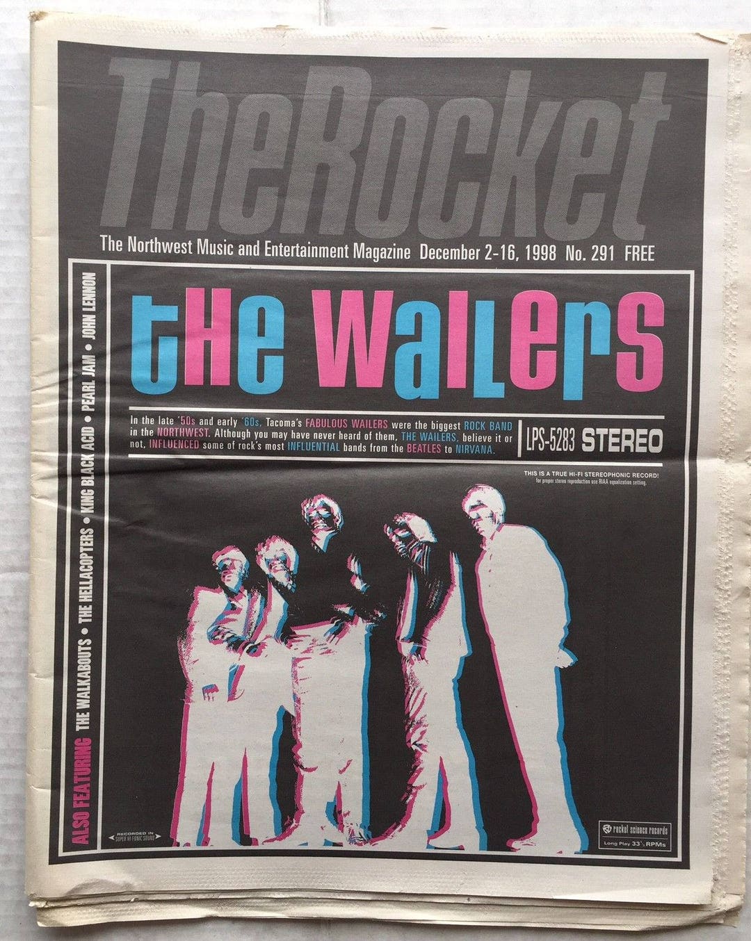 The ROCKET Seattle 1998 Newspaper 'zine Post Grunge WAILERS ...