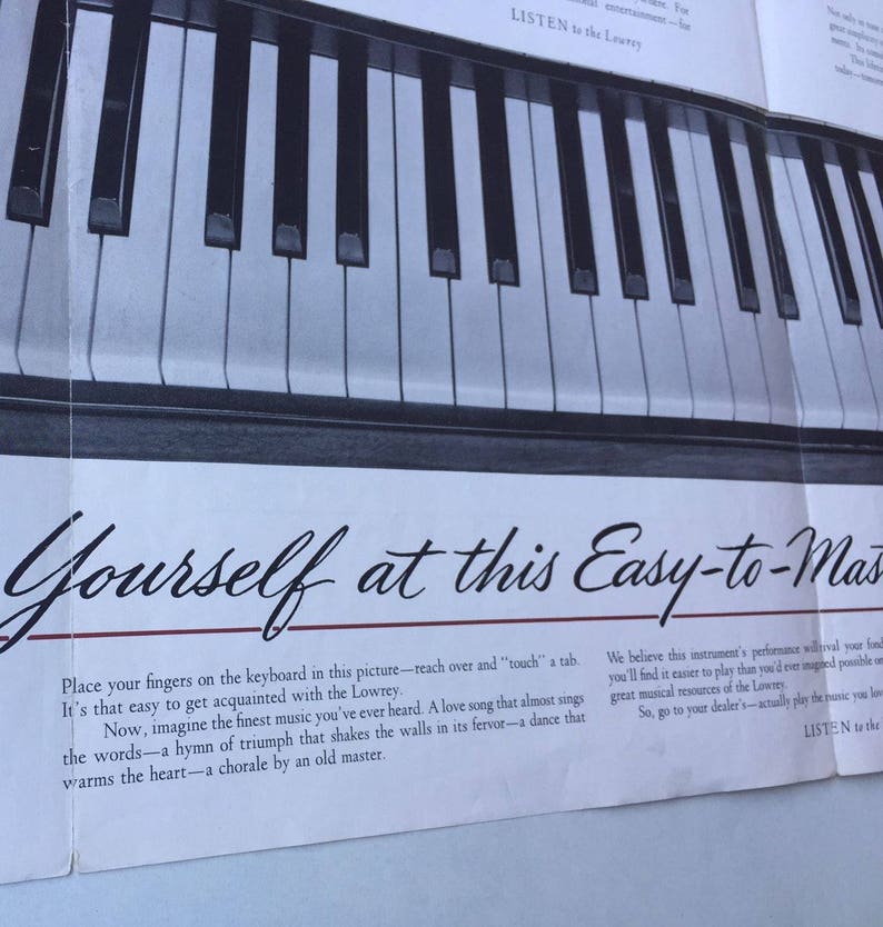 LOWREY ORGANS Vintage 60's Organ - Modern Trad. Church Keyboard ...