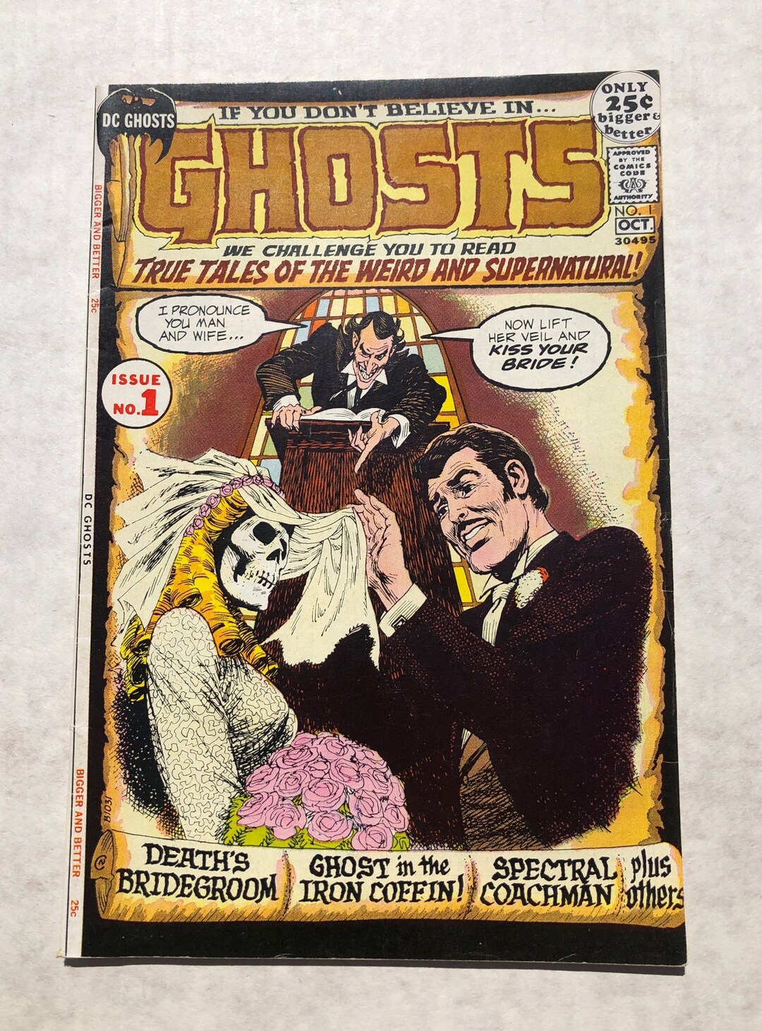 GHOSTS #1 1971 D.C. Comics HORROR COMIC Nick Cardy Wedding Skeleton ...