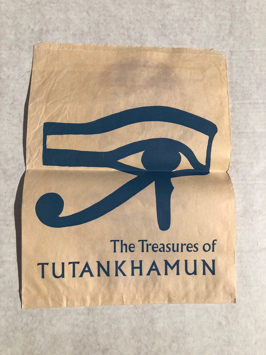 TREASURES OF TUTANKHAMUN Vintage 1970's Souvenir Shop Paper Bag King ...