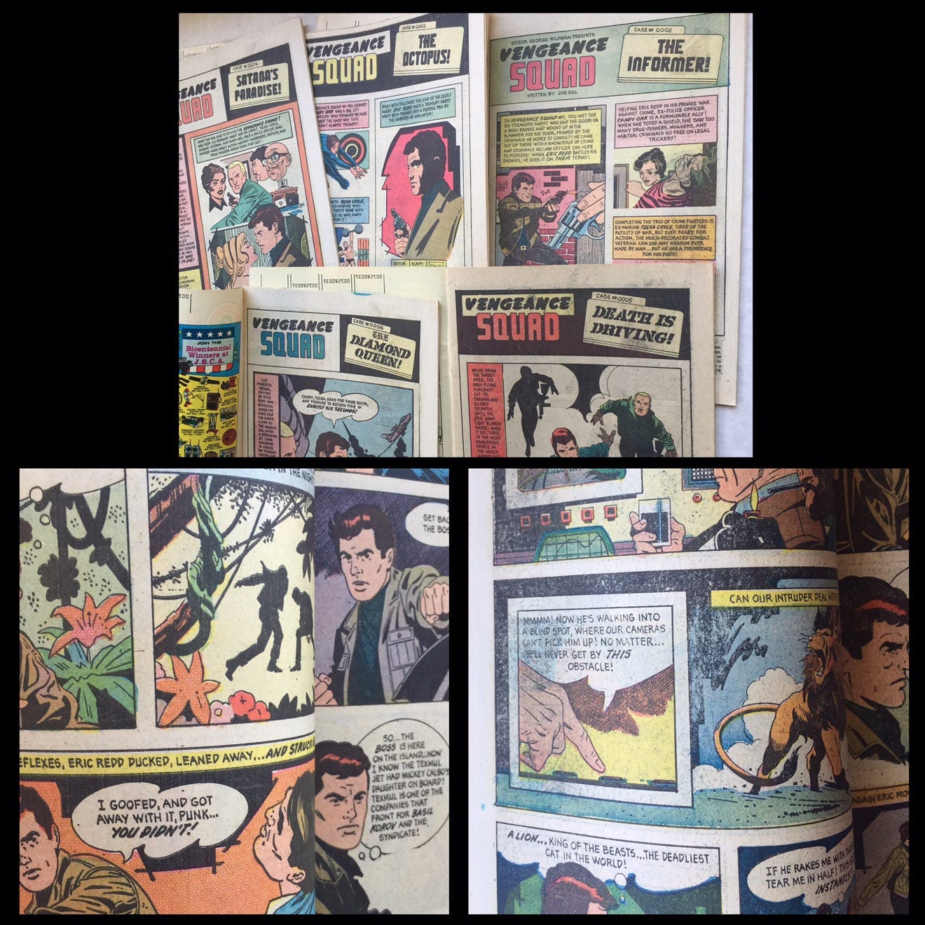 5 VENGEANCE SQUAD 1970's Secret Agent COMIC Books 2 Thru - Etsy
