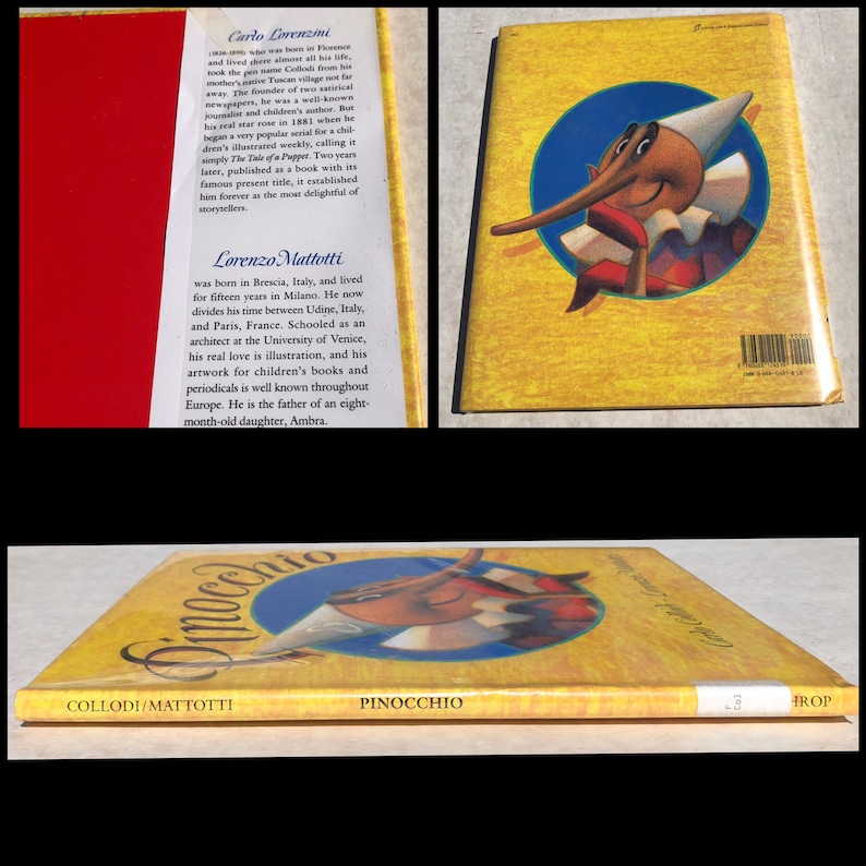 PINOCCHIO Italian Surreal Illustrated Children's Book Carlo Collodi ...