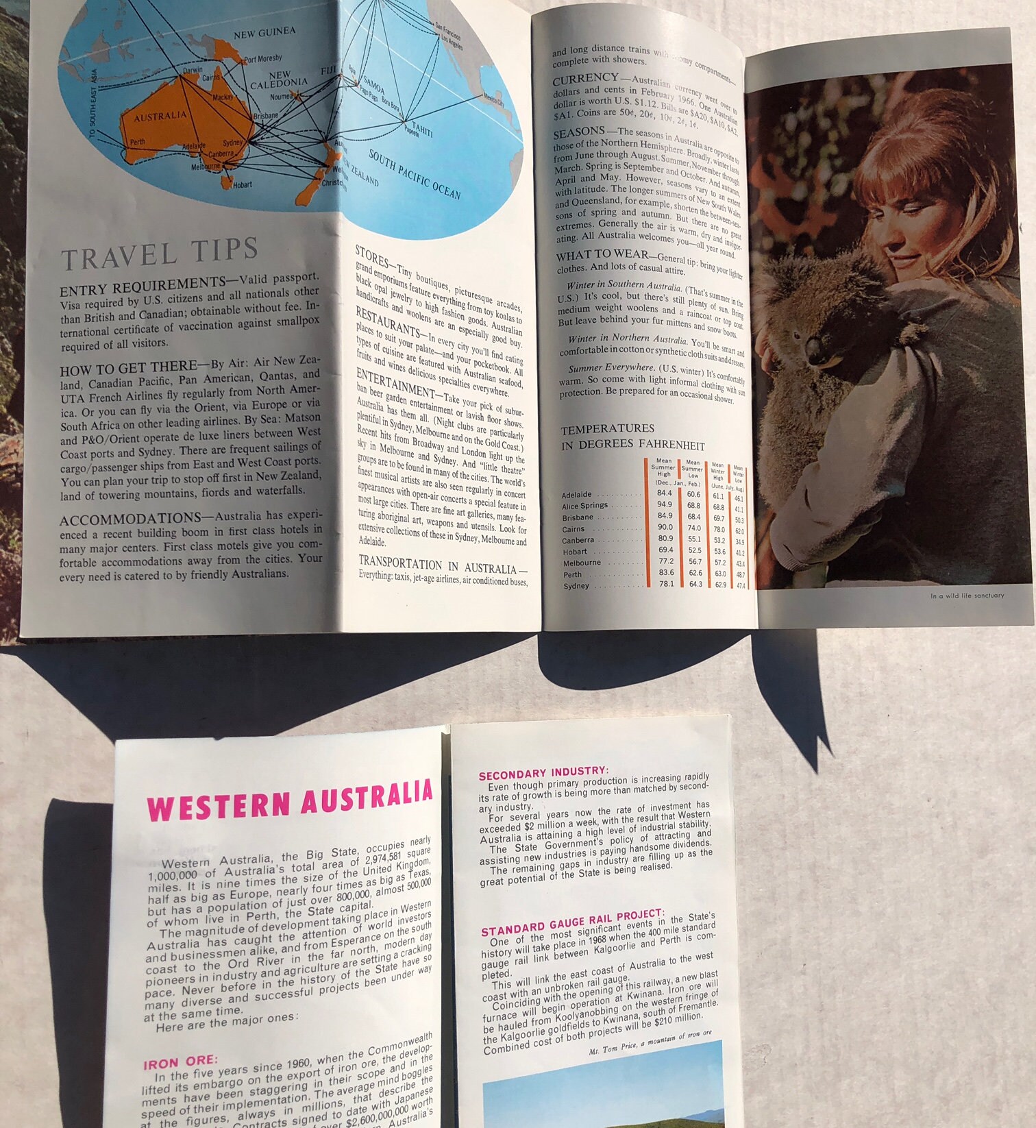 Vintage AUSTRALIA Travel Brochures Lot of 2 1960's Western Photos ...