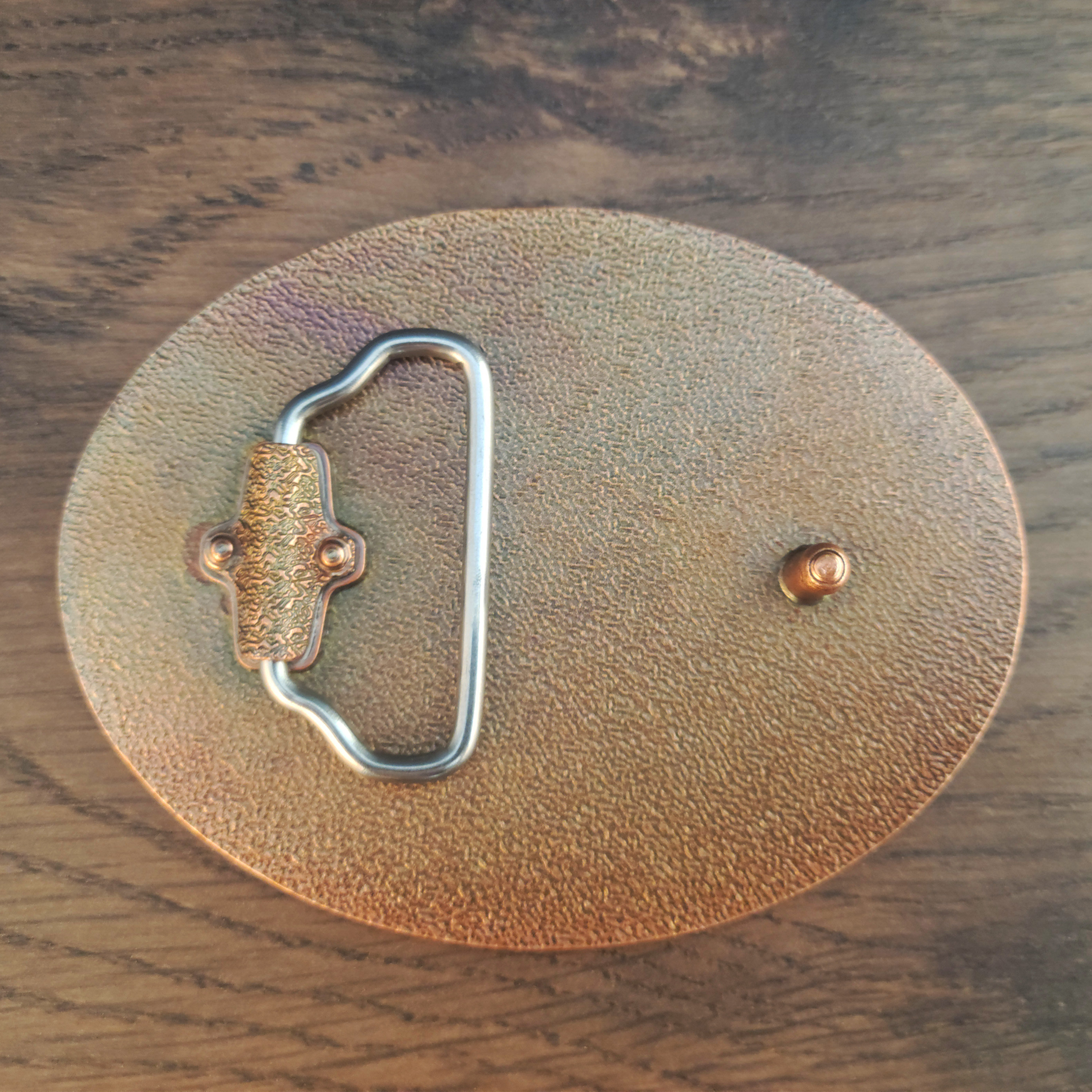 Engraved Belt Buckle Personalized Antique Copper Rope Design | Etsy