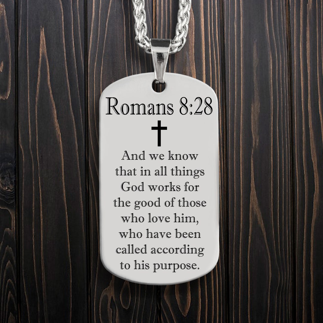 Personalized Bible Verse Romans 8:28 Pendant With Free Laser Engraving ...