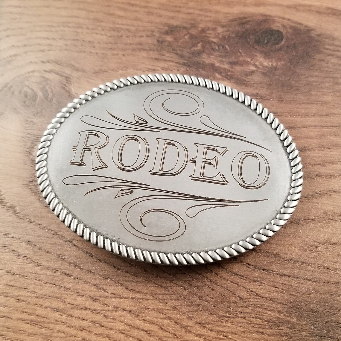 Engraved Belt Buckle Personalized Antique Pewter Rope Design - Etsy