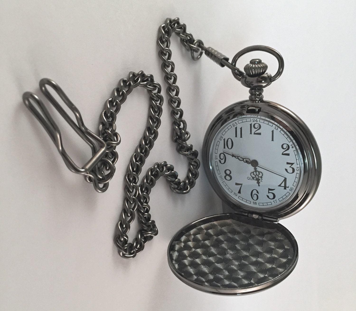 Pocket Watch Engraved for Free Custom Personalized Gun Metal - Etsy