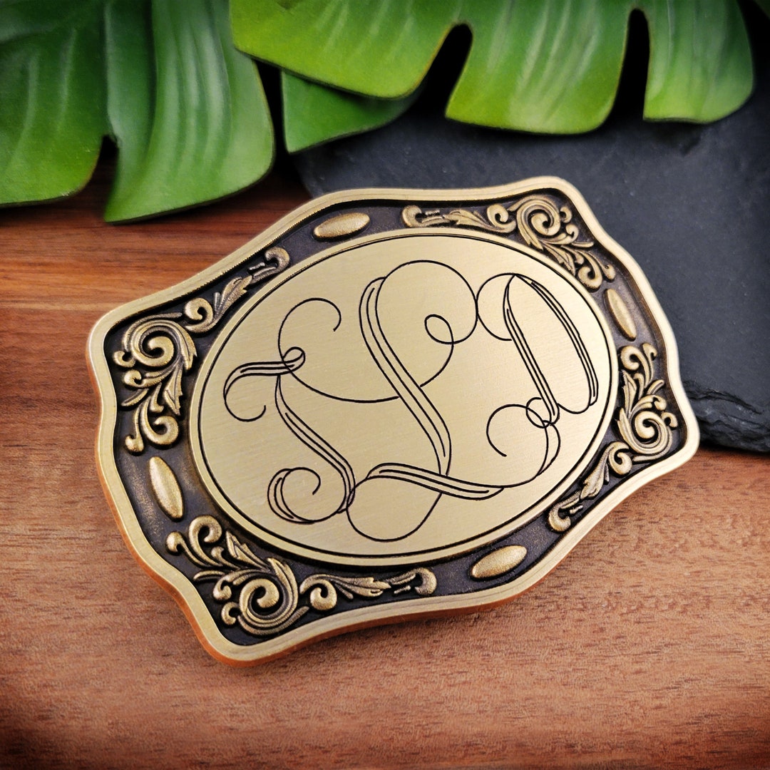 Cowboy Belt Buckle, Personalized Texas Design Gold Belt Buckle, Men's ...