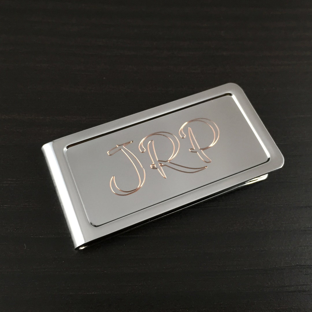 Stainless Steel Engraved Money Clip, Custom Money Holder, Monogrammed ...