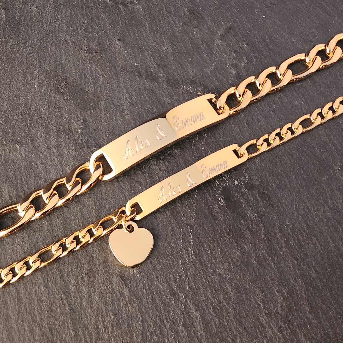 Couples Matching Bracelet Set, Custom Jewelry, Personalized Valentine's ...