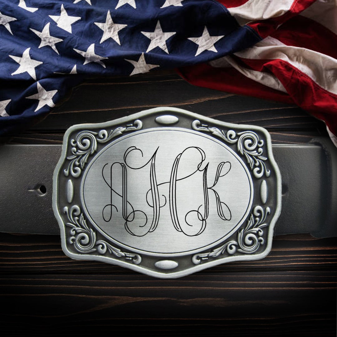 Personalized Belt Buckle, Engraved Pewter Belt Accessory, Customized ...