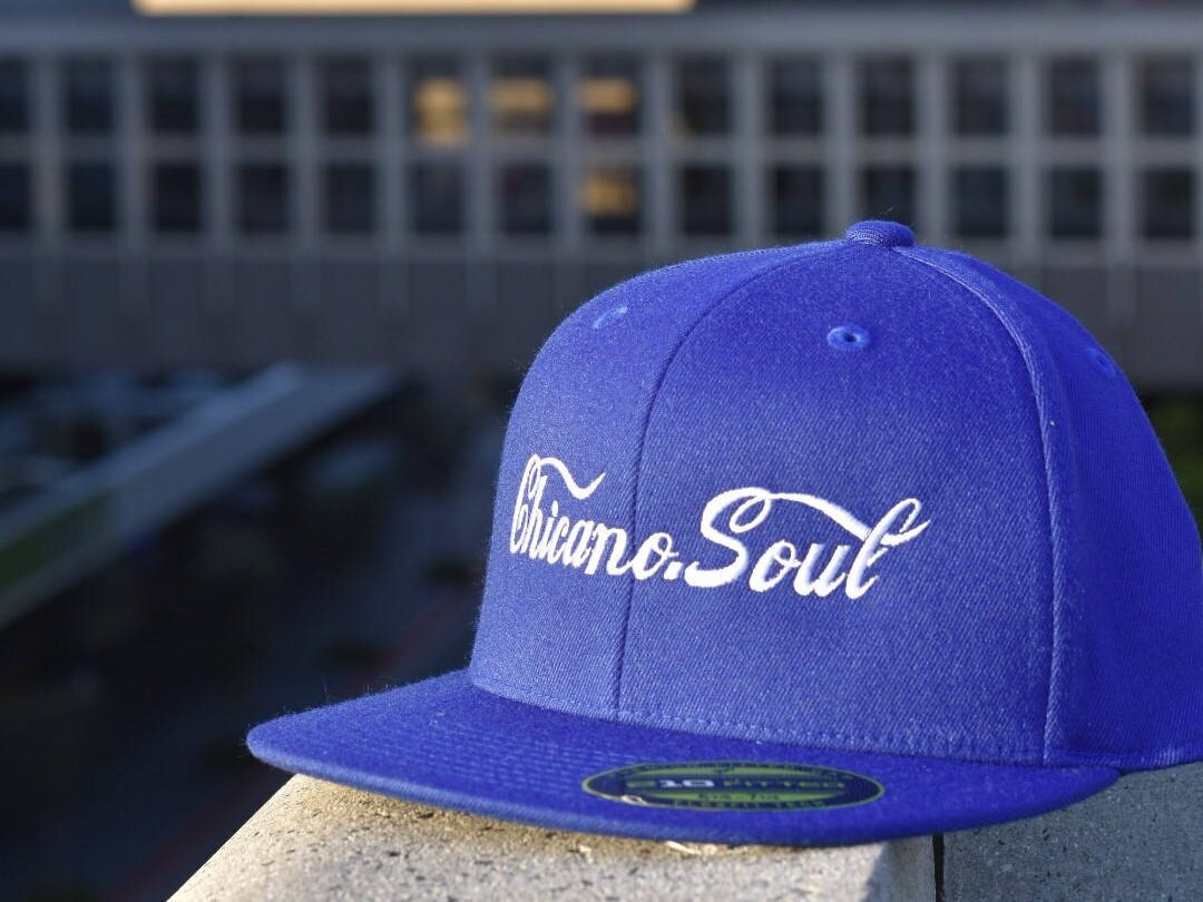 Chicano Soul Blue/white Fitted Caps - Etsy