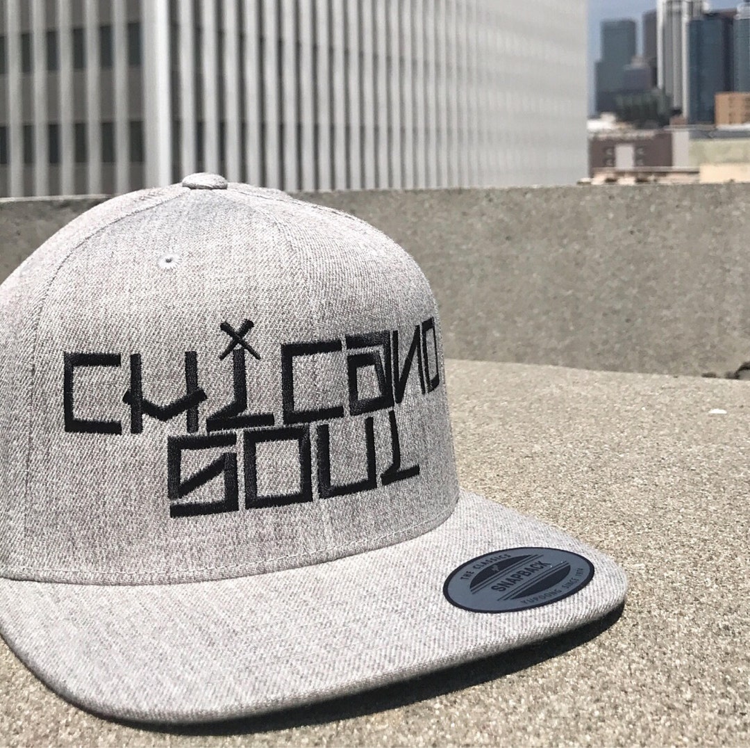 Chicano Soul Hand Style Logo Snap Back Cap Heather Gray/black - Etsy