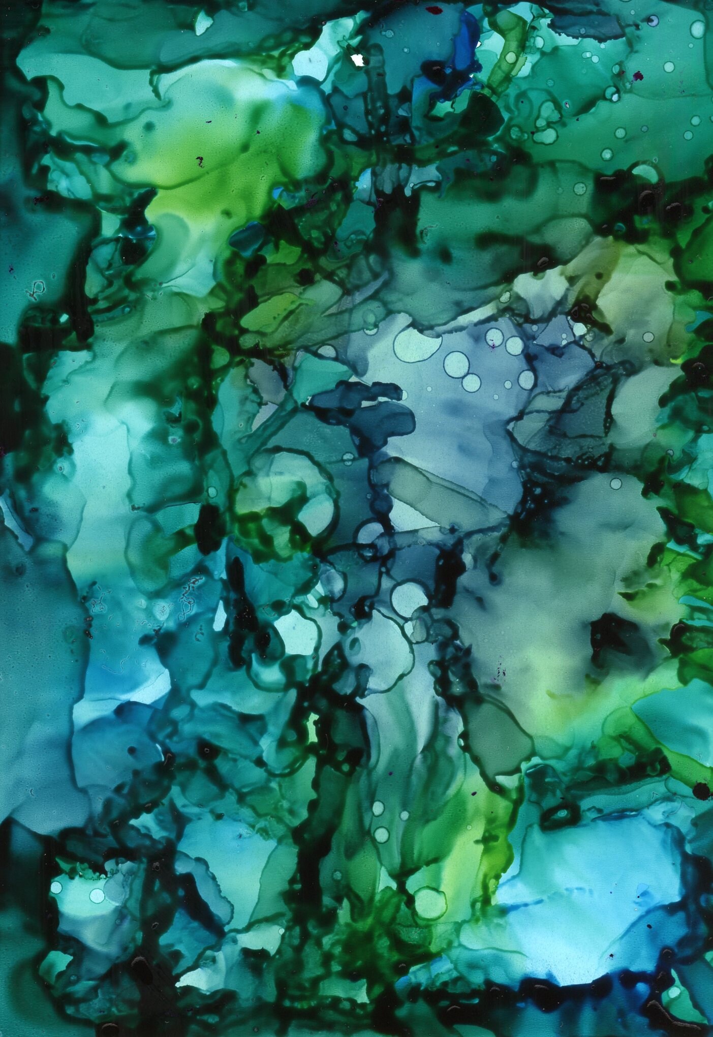 Alcohol Ink Triptych Red Green Purple Art Abstract Wall - Etsy