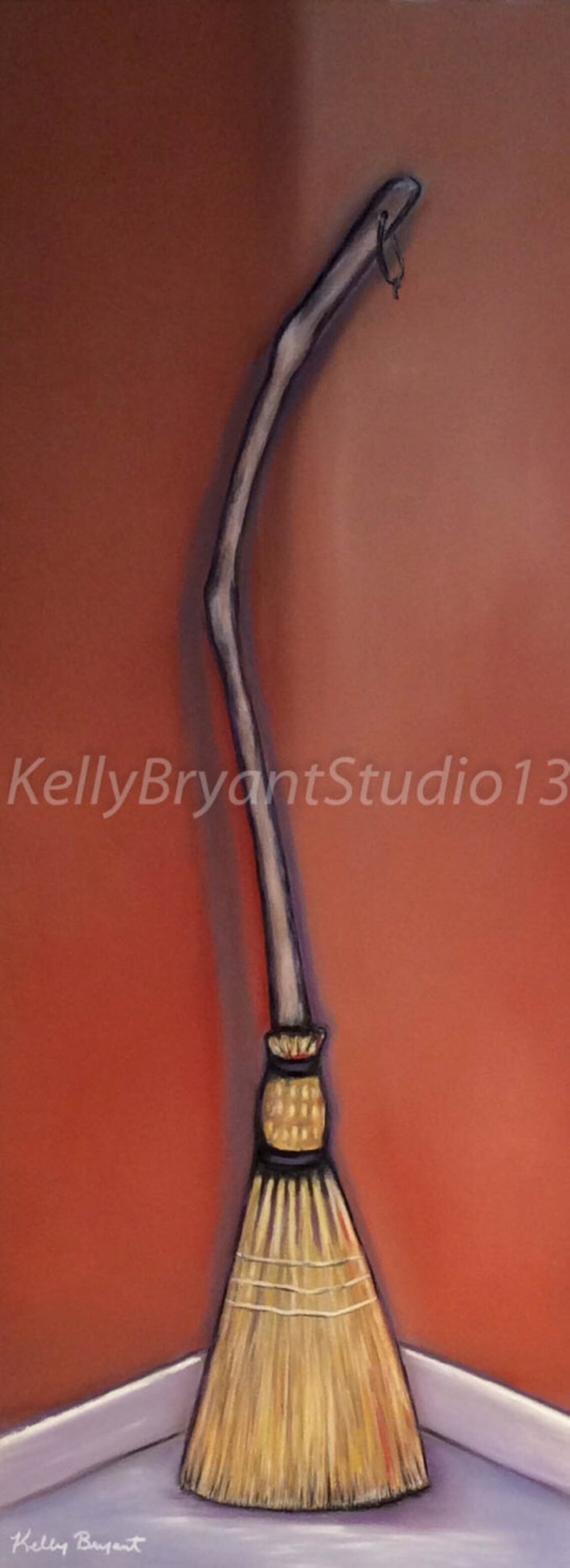 Broom, Giclee Print of Original Pastel Painting - Etsy