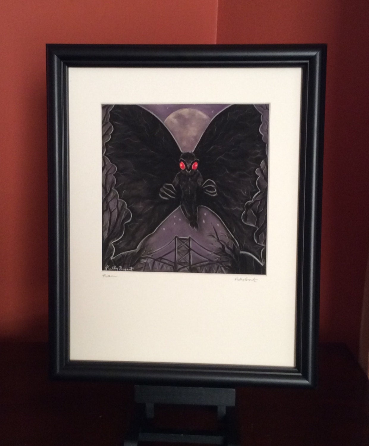 Mothman, Giclee Print From Original Pastel Painting - Etsy