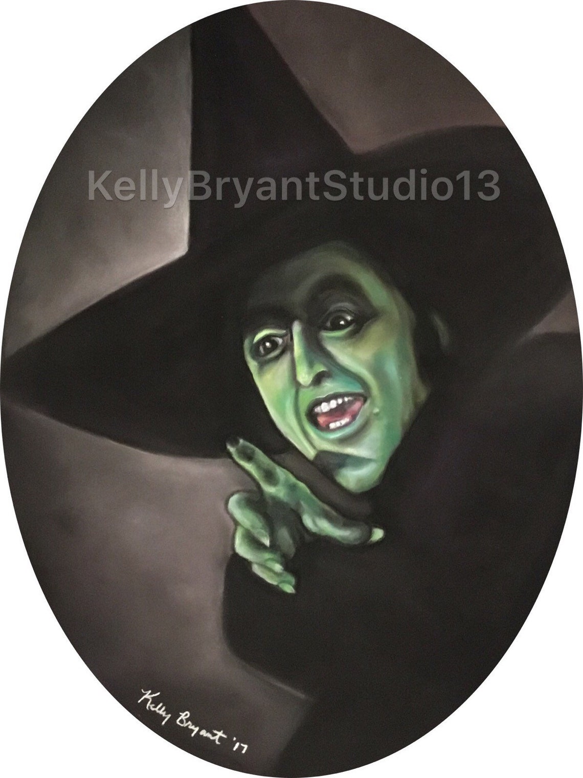 Wicked Witch Painting, Giclee Print of Original Pastel Painting - Etsy