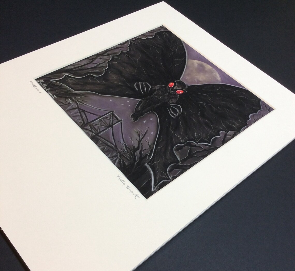 Mothman, Giclee Print From Original Pastel Painting - Etsy