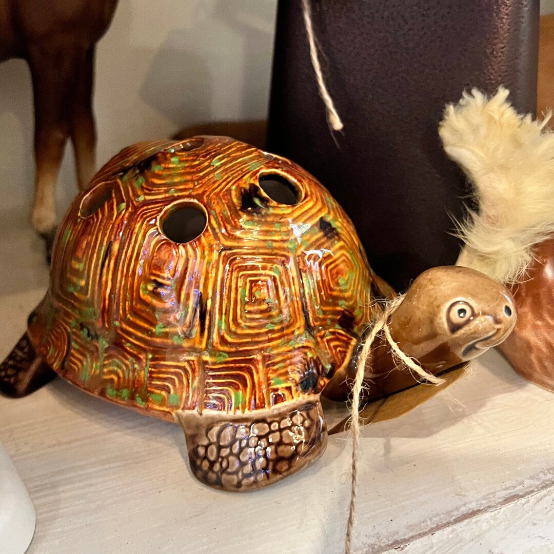 Rare Turtle Flower Frog Vintage Flower Frog - Etsy