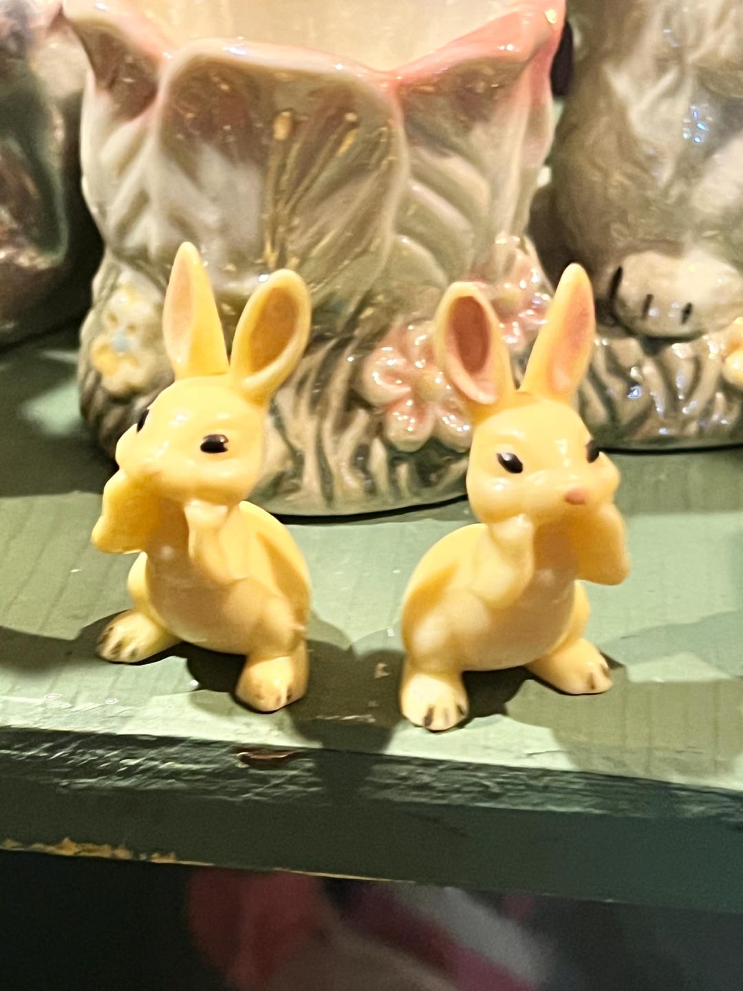 Tiny Bunny Rabbits, Pair of Celluloid Bunnies - Etsy