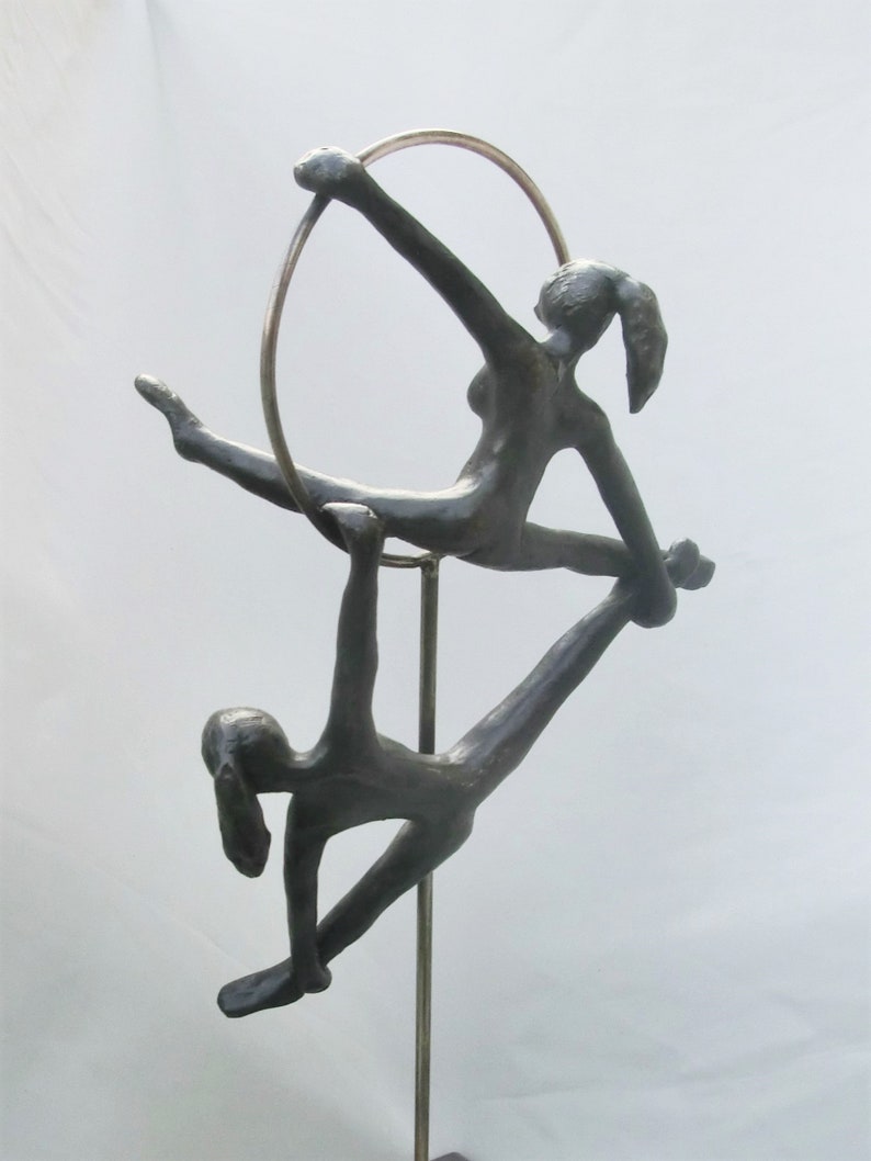 Acrobats/sold Private Order/ Bronze Statue of Deux Ailes Acrobatics ...