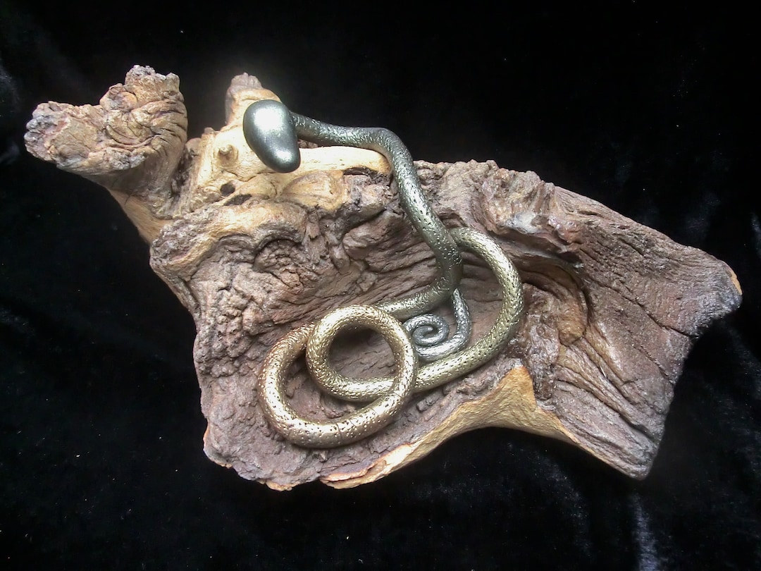 SNAKE on Stump/ Gradient Painted Fimo (polymer Clay) Snake With ...