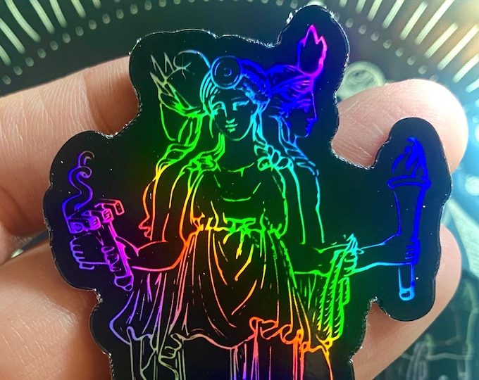 Holographic Hekate Sticker Hecate Sticker Pagan Witchcraft Goth Witchy ...