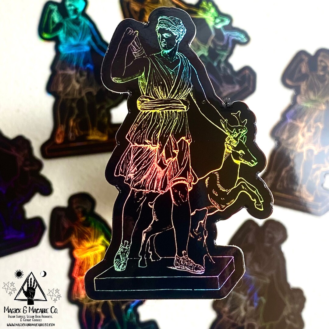 Holographic Artemis Sticker | Diana Sticker | Pagan | Witchcraft | Art ...