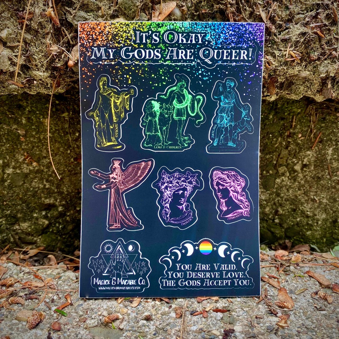 Queer Deities Sticker Sheet | Loki | Dionysus | Artemis | Aphrodite ...